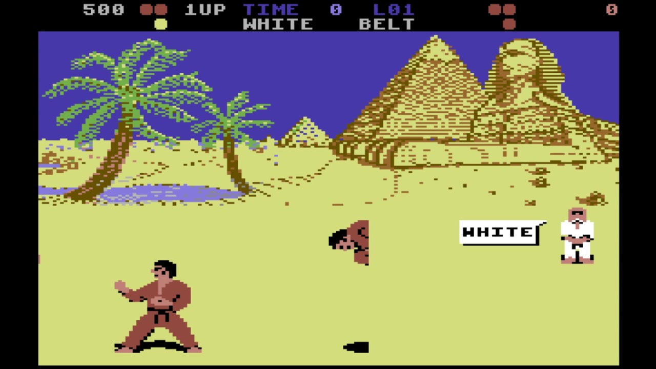 Colour-changing POKEs in C64 International Karate - YouTube