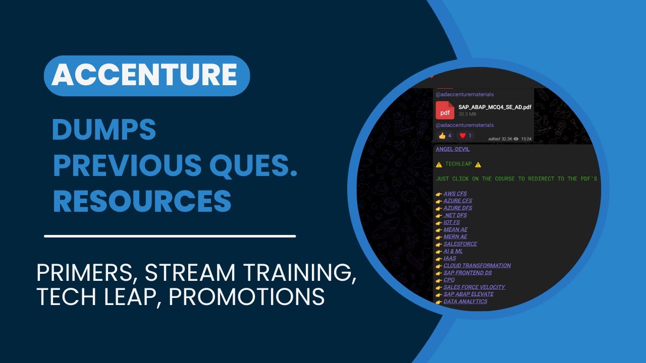 Accenture All Exam Dumps, Resources, Previous Exam papers 2024 - YouTube