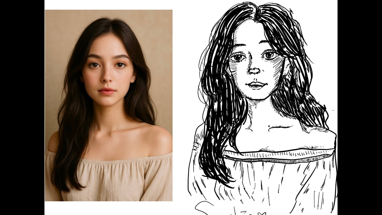 Draw real life people - YouTube