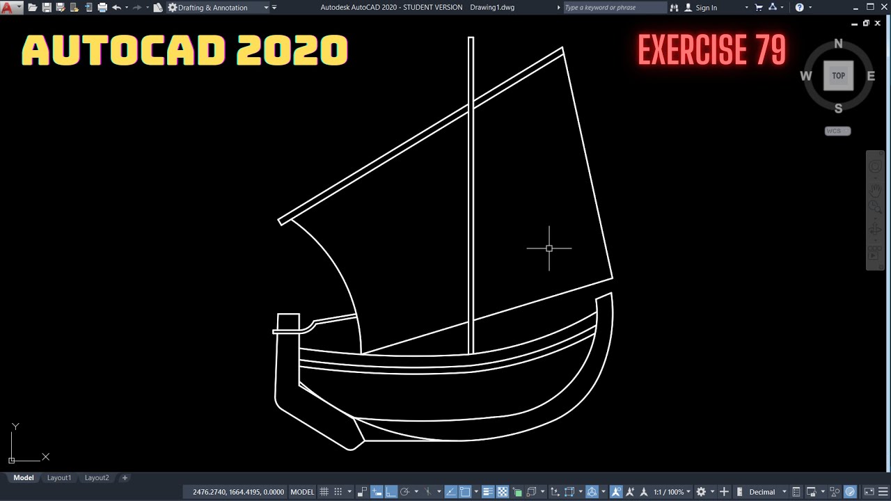 Autocad Gemi Çizimi | Autocad Ship Drawing | Autocad Dibujo de Barco ...