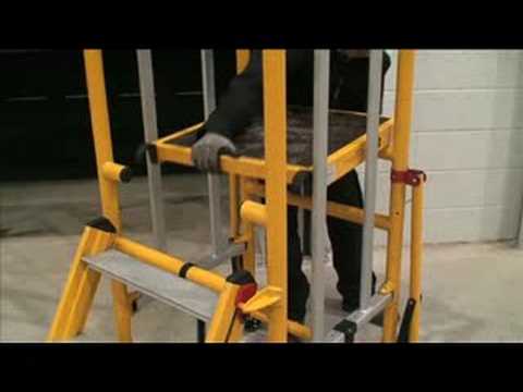 Podium Steps (Safely Access Ceilings and Walls) - Hire Station - YouTube