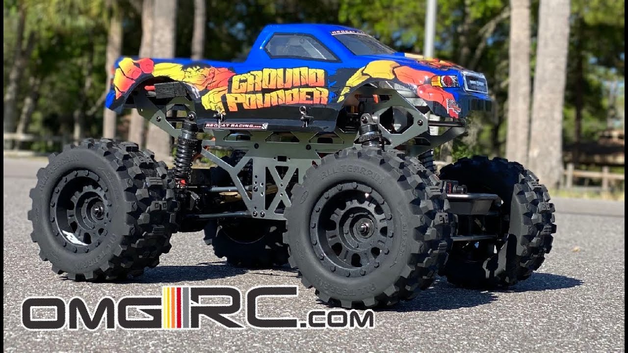 RC 1/10th Scale Monster Truck -1/18th Side by Side - OMGRC.com - YouTube