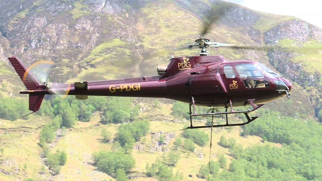 PDG Helicopters Load lifting in Glen Nevis - YouTube