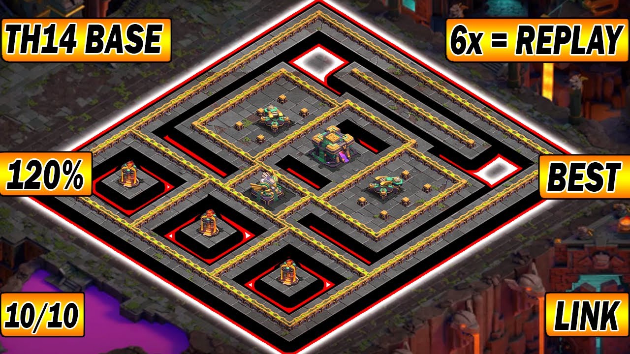 Only 1 Star Th14 WAR Base + * PROOF * With Link👌Unbeatable Th14 Base ...