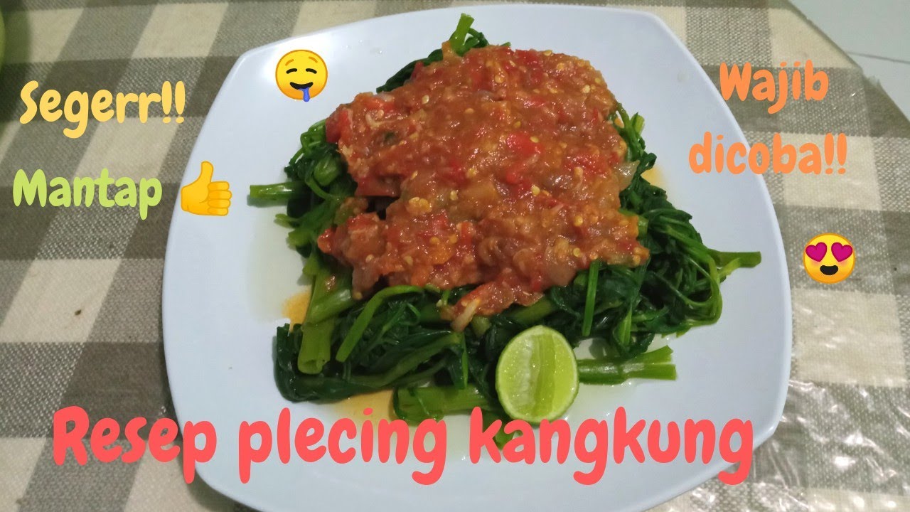 Cara membuat plecing kangkung khas Jawa | enak simpel - YouTube