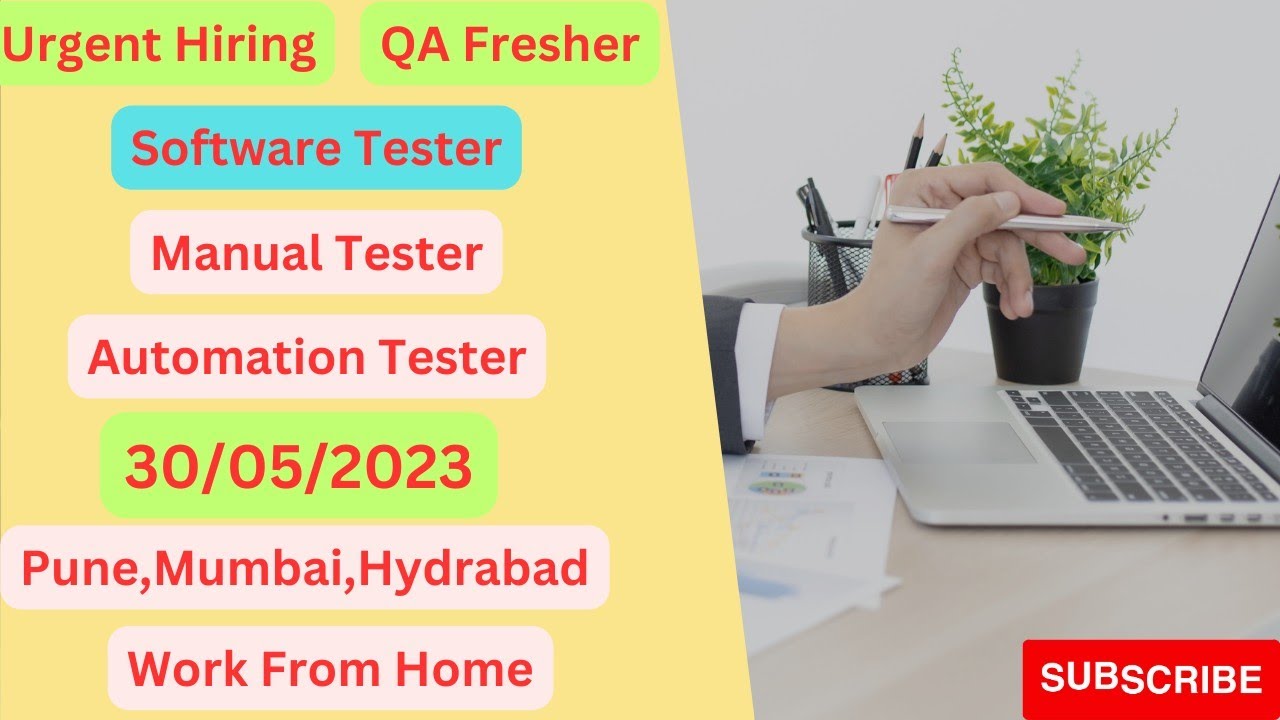 Qa Fresher Job Software Testing Job Manual Automation Testing Job 30 May 2023 Vacancy Youtube