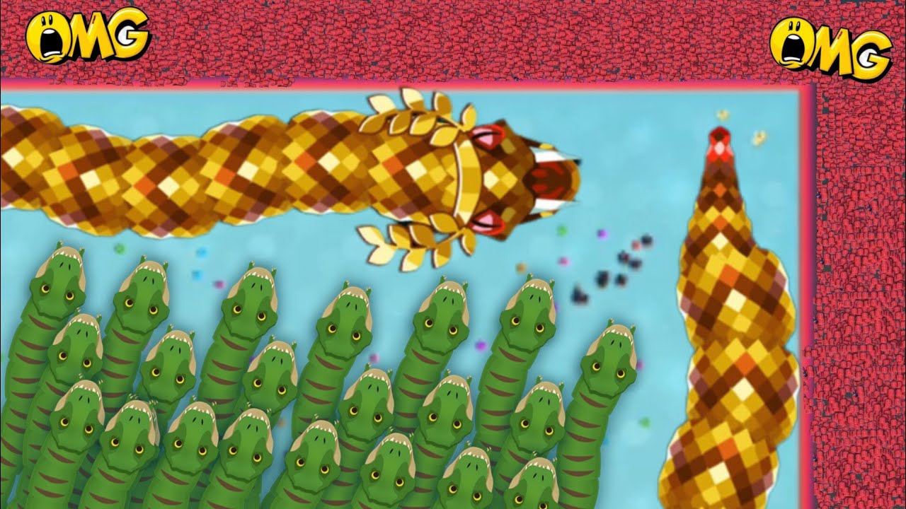 OMG 😲 SNAKE IO 🐍 GOLDWYN SNAKE 🐍VS GONZO SNAKE 🐍 EAST HUGE SCORE POINTS ...