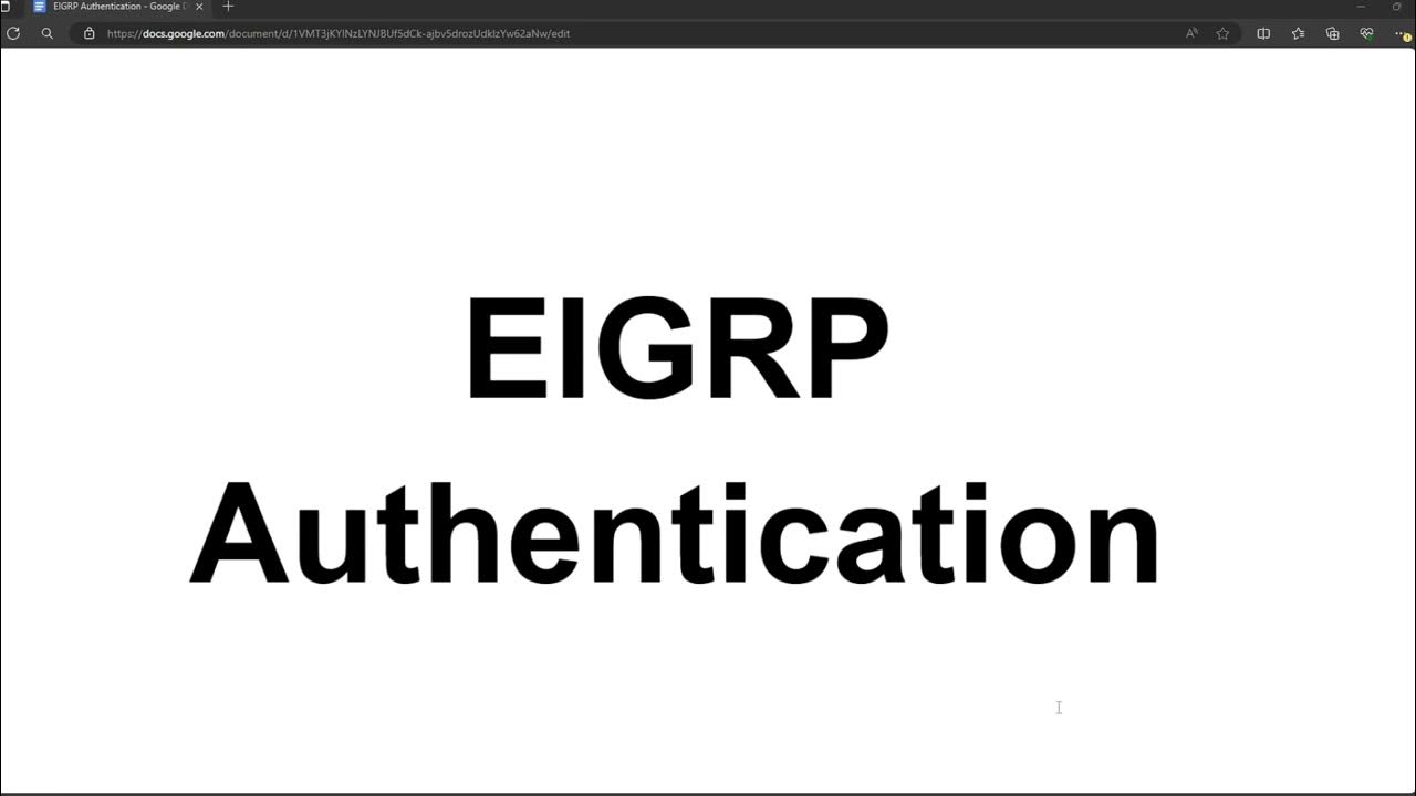 EIGRP Authentication - YouTube
