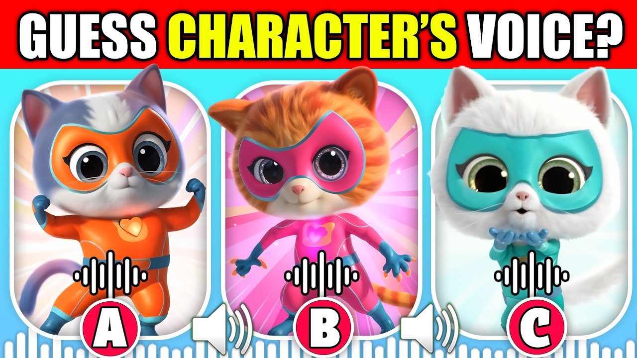 🔊Guess The Voice! | SuperKitties Movie Characters 🐈🦹‍♀️ | Buddy, Ginny ...