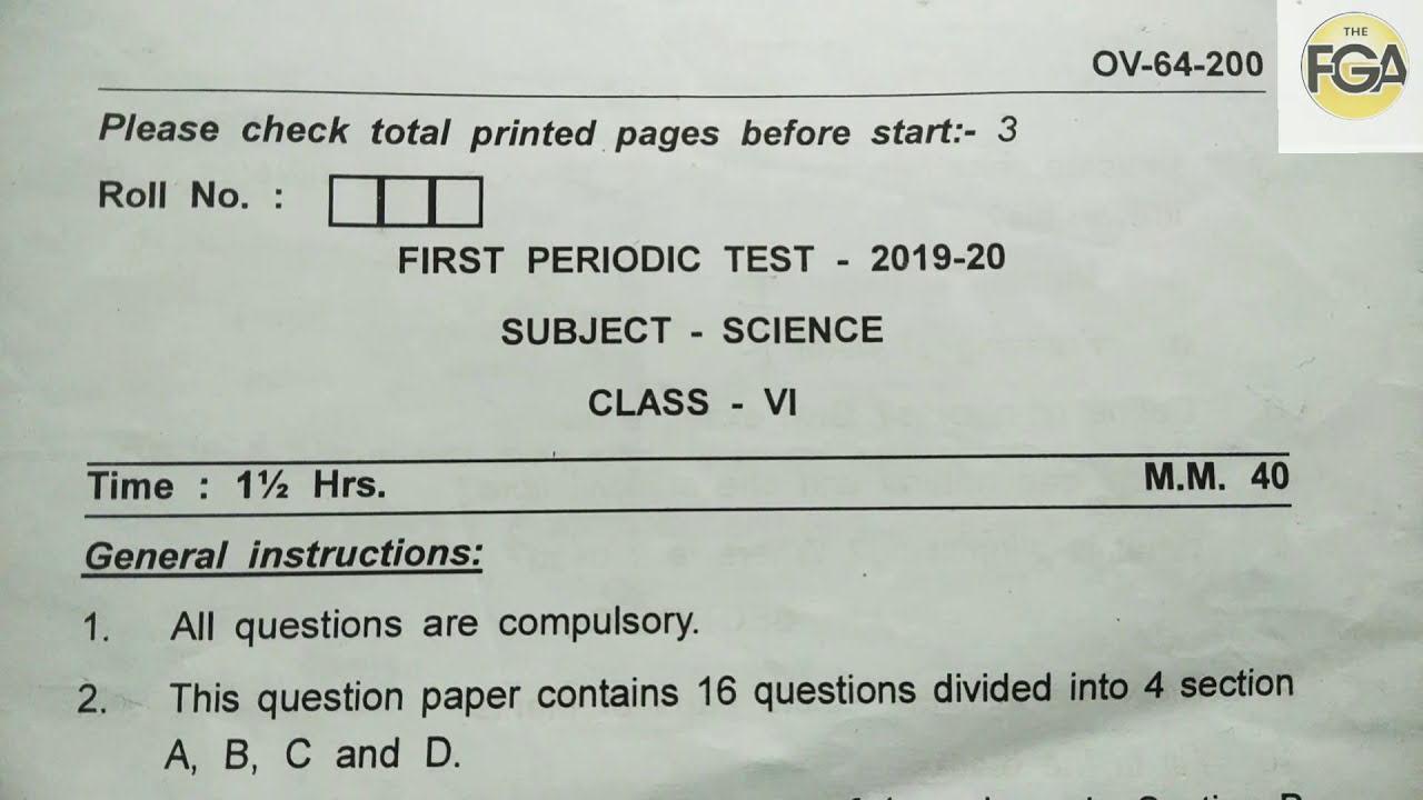 English Sample Paper Class 6 Kvs Example Papers English Sample Paper Class 6 Kvs Example Papers