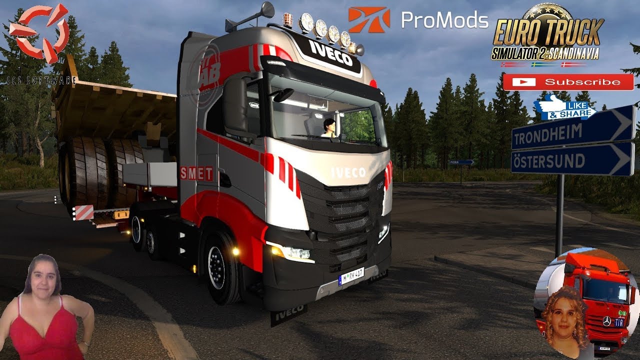 Euro Truck Simulator 2 (1.37) Road to Östersund Sweden Promods map v2 ...