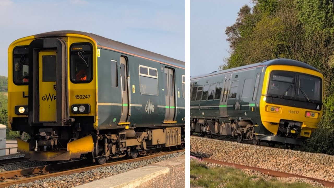 GWR Class 150 and 158 Sprinters and Class 166 Networker Turbos around ...