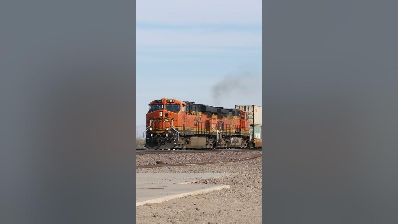 RAILFANNING SHORTS BNSF 7459 WB MP 737 NEEDLES SUB 12-2-2023 #freighttrain #railway #railroad ...