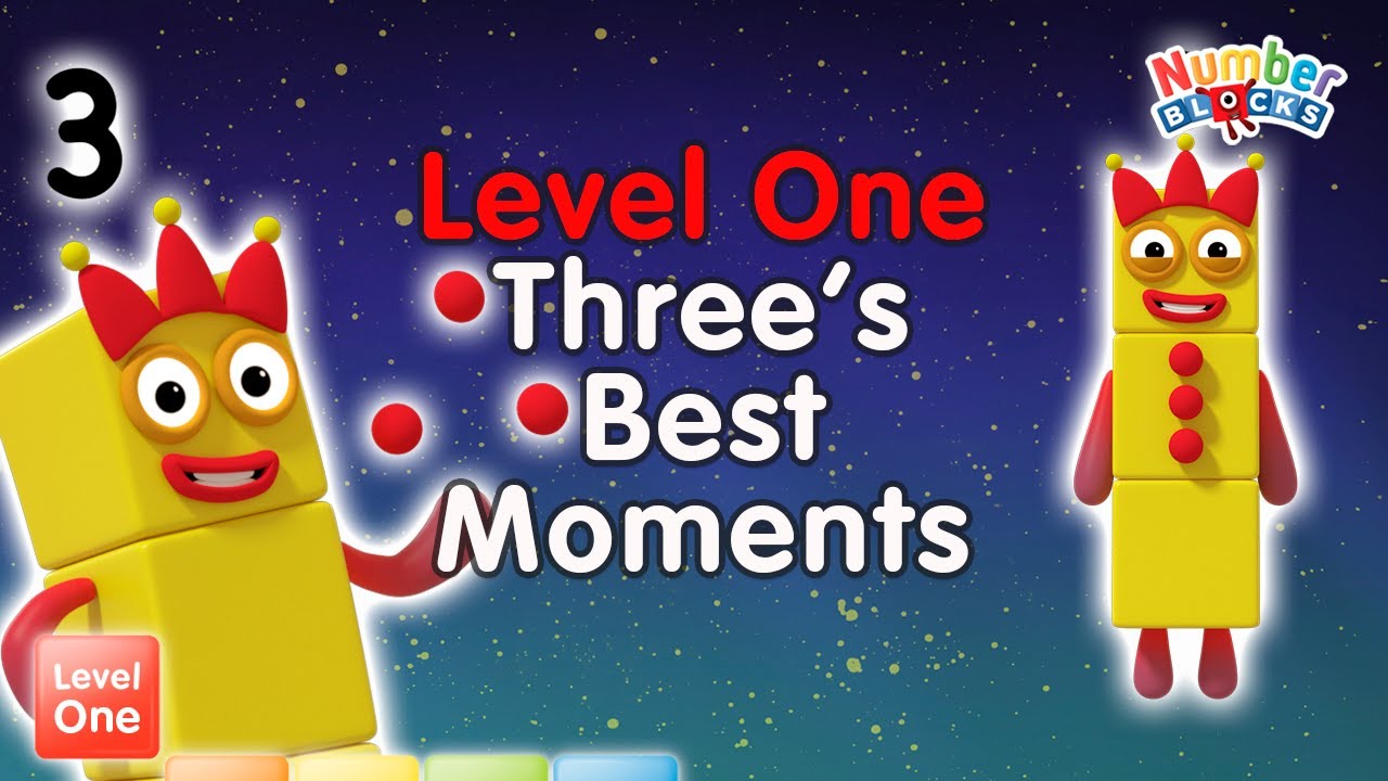 All the Best Three Moments! | Level 1 | Numberblocks - YouTube