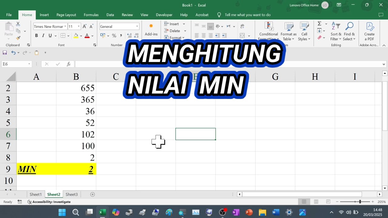 Tutorial Menghitung Nilai Min di Excel Dengan Cepat (Menggunakan ...