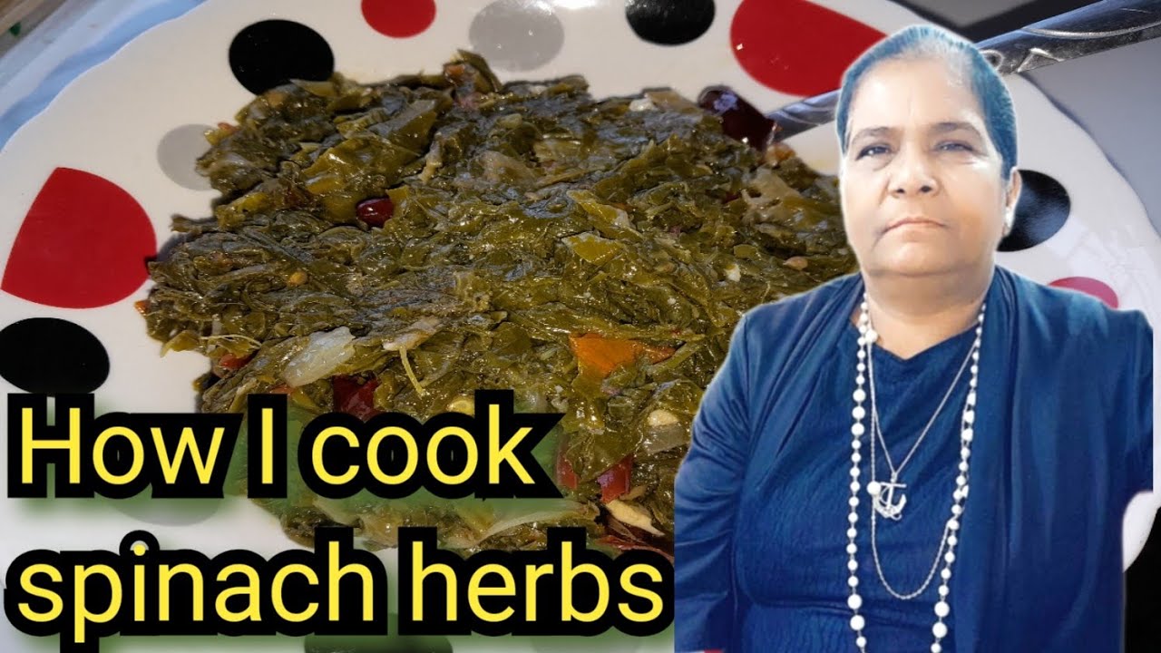 A quick and easy way to cook spinach herbs. A budget meal as well as ...