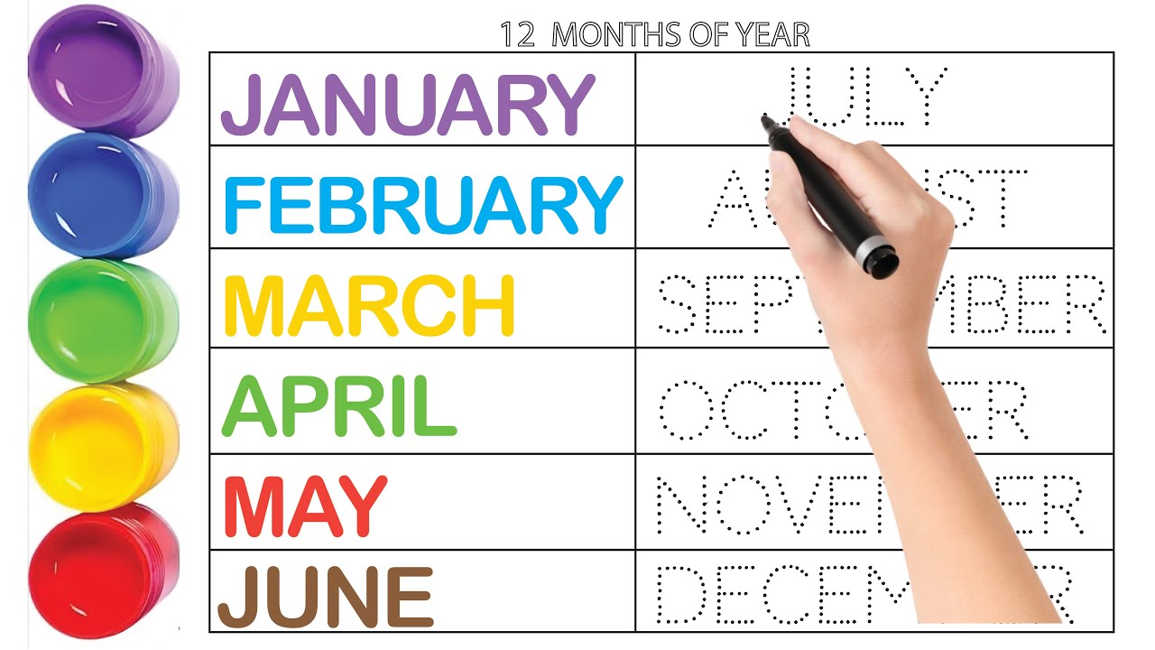 Best Learning Video of Months of Year, 12 Months |January February| for ...