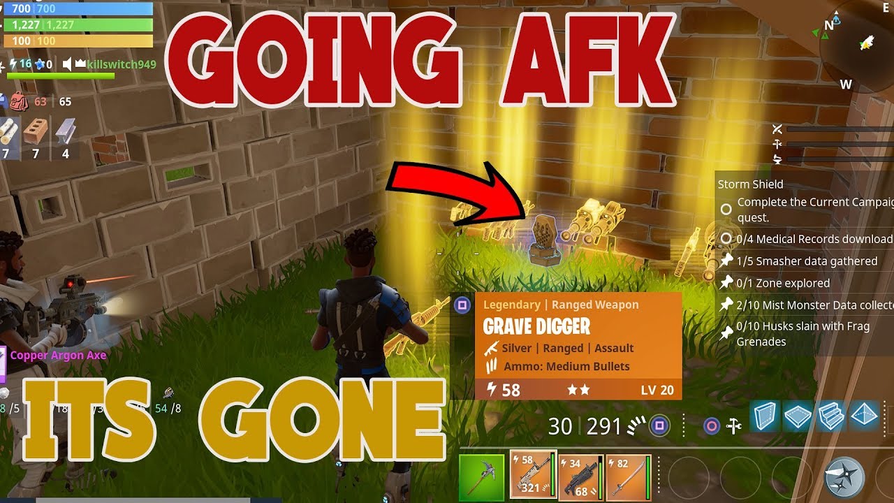 Going AFK After i drop the BEST Guns & Items! In Fortnite save the ...