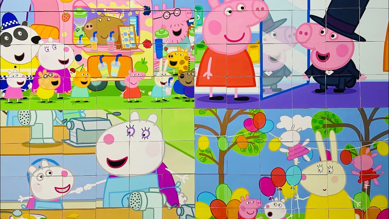 4 x Peppa Pig 🌈 Jigsaw Puzzles for Kids and Toddlers 🎈 - YouTube