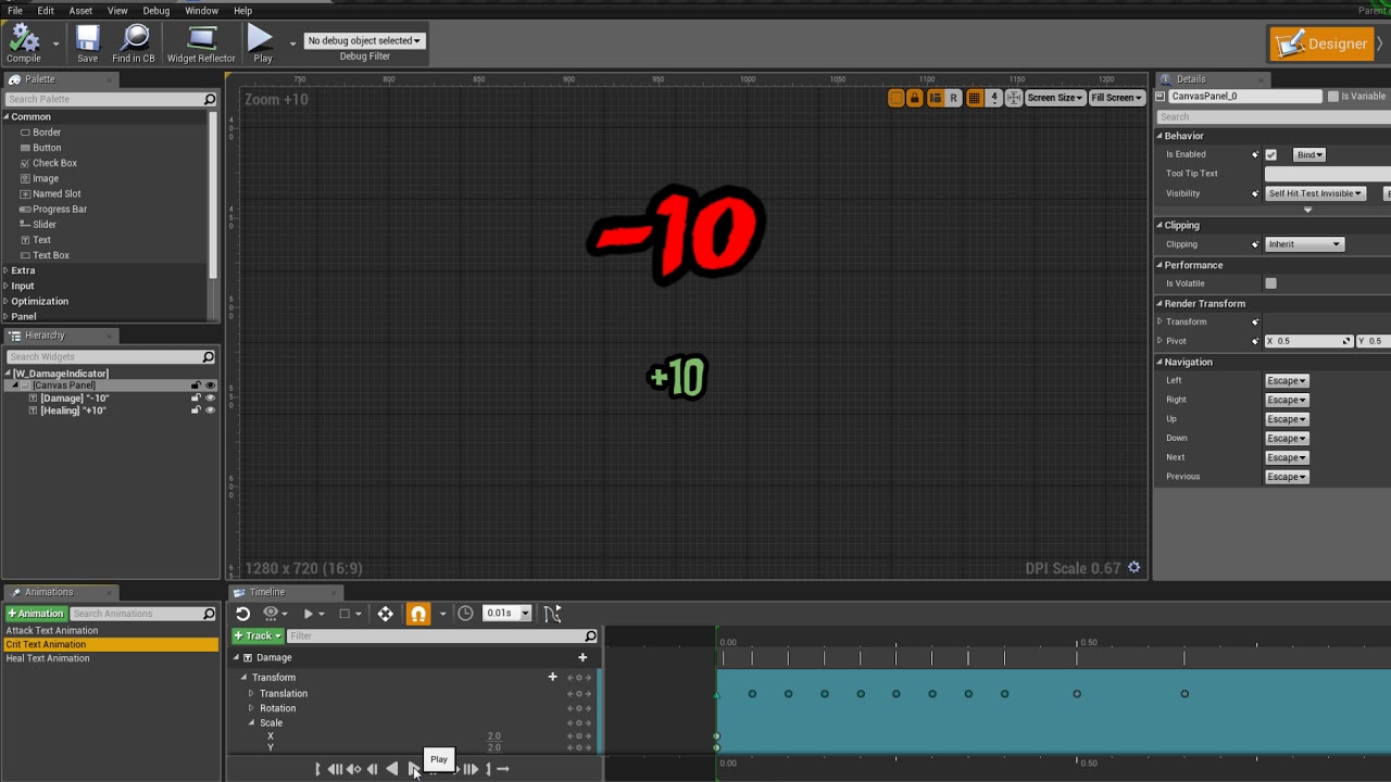 Damage Indicator animations - YouTube
