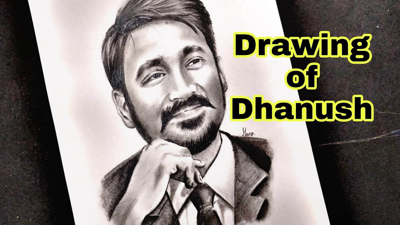 Drawing of dhanush. - YouTube