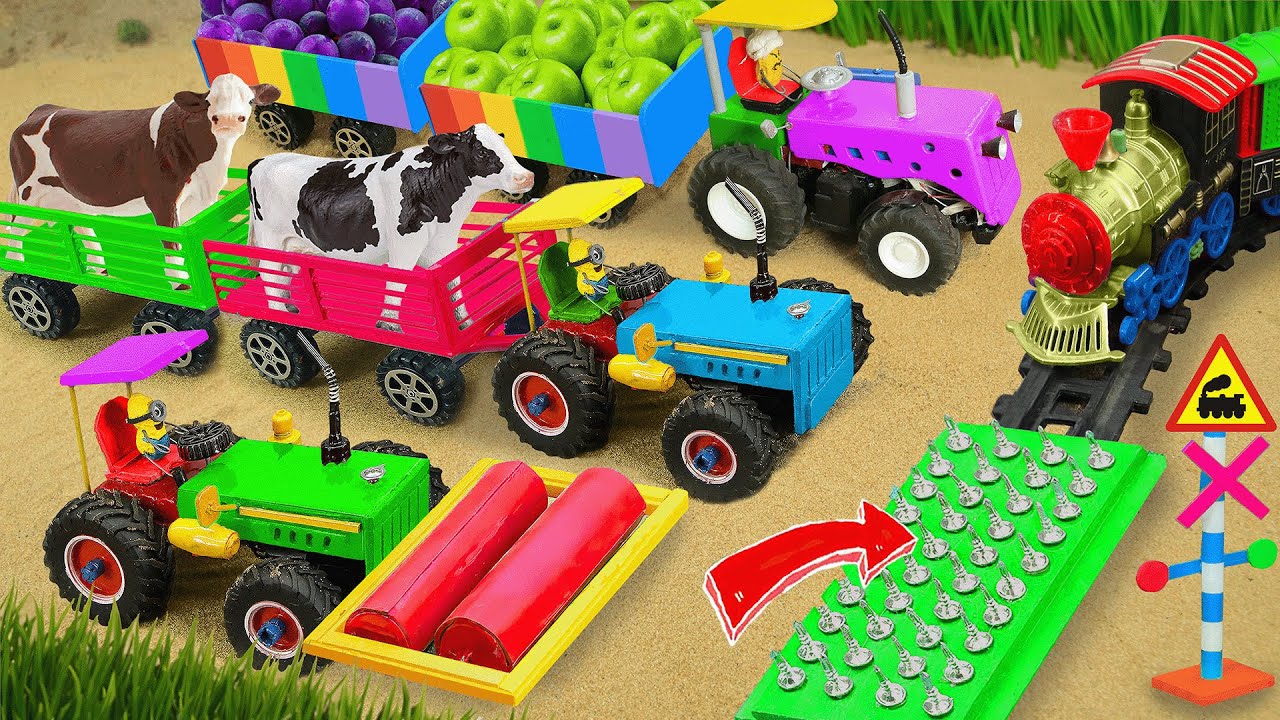 Top diy tractor making mini train transporting gasoline for petrol pump ...