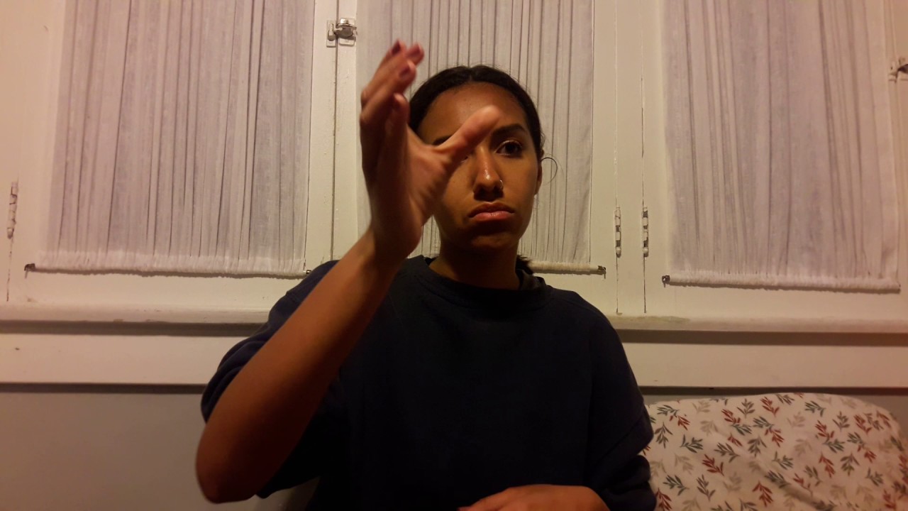 ASL 3 Handshape Story Want to go Outside - YouTube