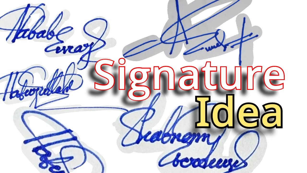 How to make a beautiful signature ll Draw Signature - YouTube