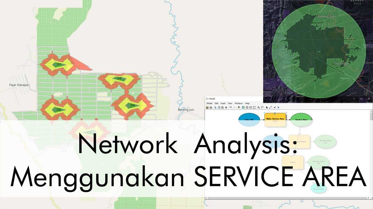 Network analyst: Analisa area layanan dengan SERVICE AREA - YouTube