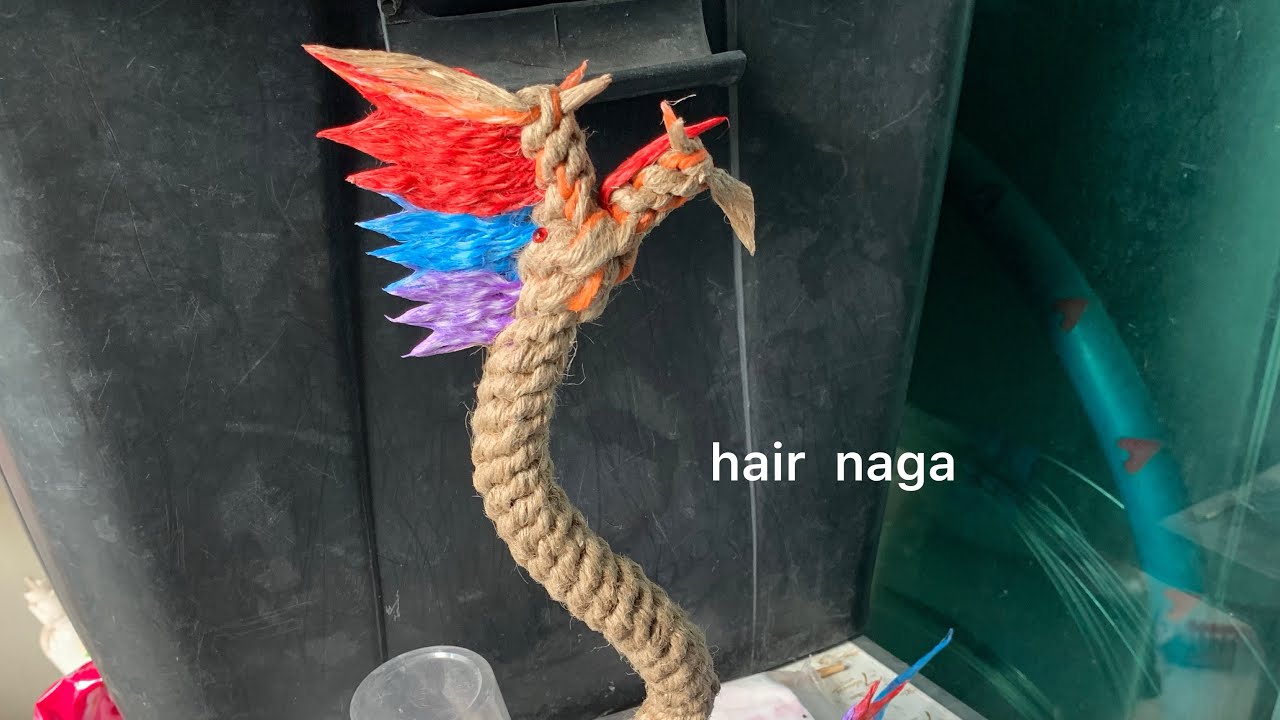 How to make Naga head out of rope ถักหัวพญานาคด้วยเชือก - YouTube