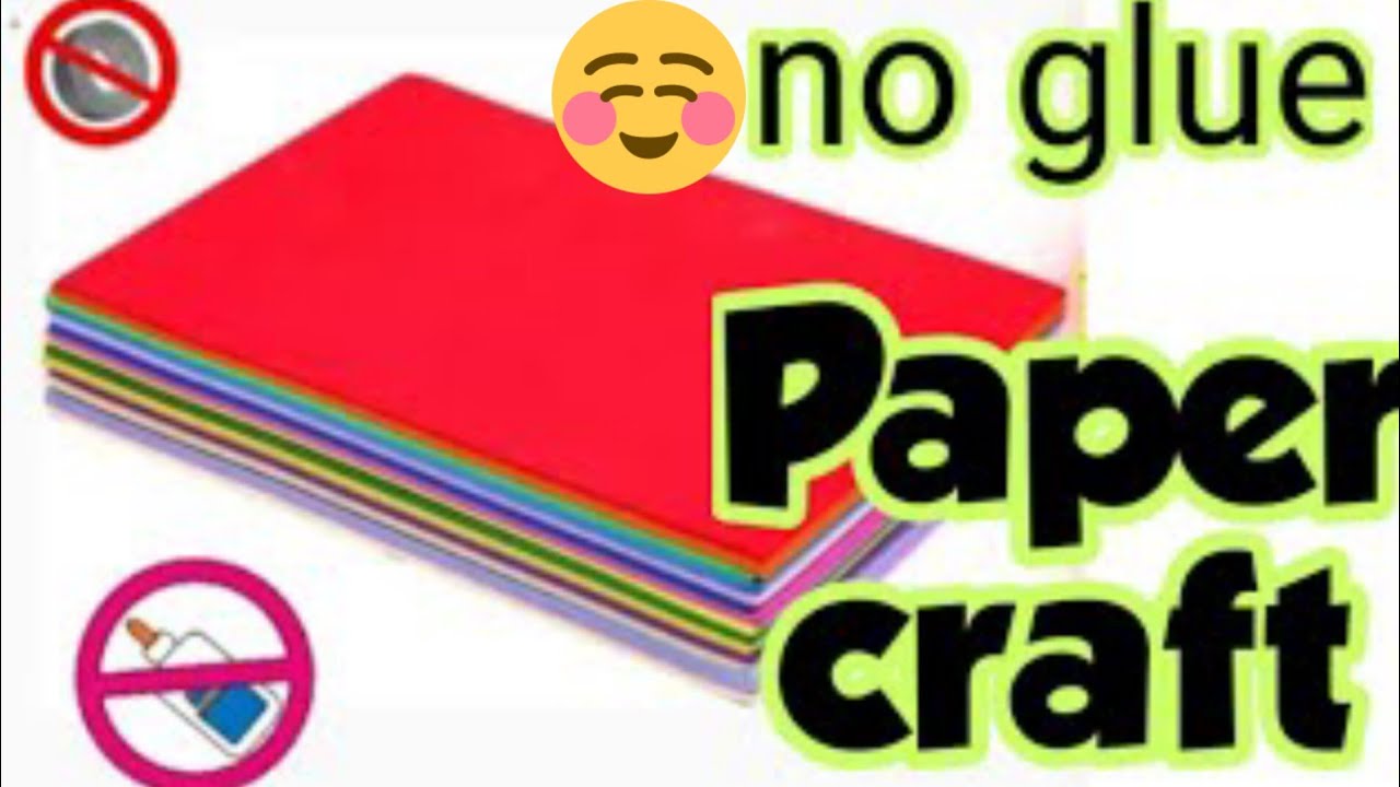 how to make paper craft without glue ll Craft ideas with paper - YouTube