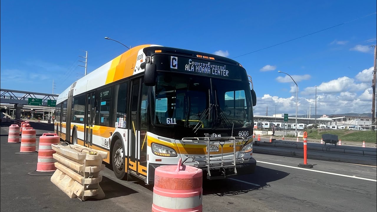 TheBus Honolulu Bus 6006 Route C CountryExpress! ALA MOANA CENTER - YouTube