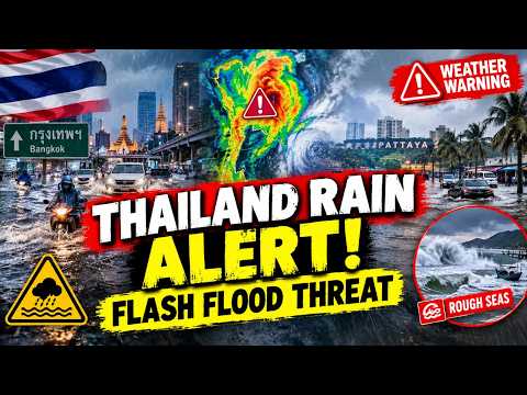 Thailand Rain ALERT! Heavy Rain & Flash Flood Threat Across Pattaya & Bangkok | Weather Warning