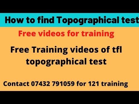 Tfl Topographical Skills assessment training free videos on YouTube ...