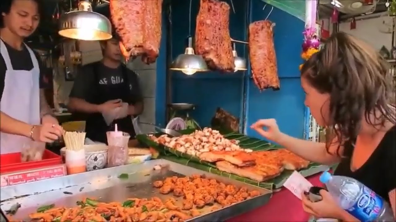 Thai Market Moo Krop Pork Belly, Street Food Thailand, Thai Street Food ...