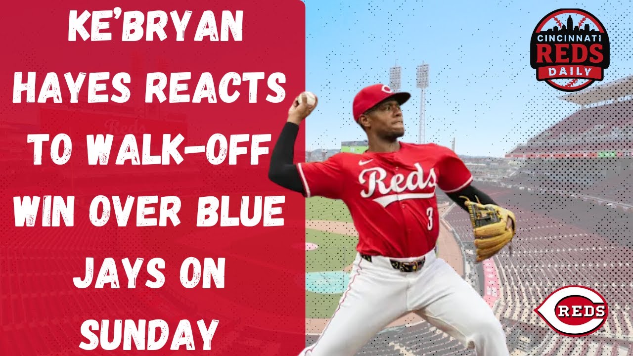 Cincinnati Reds Infielder Ke'Bryan Hayes Reacts to Walk-Off Win Over ...