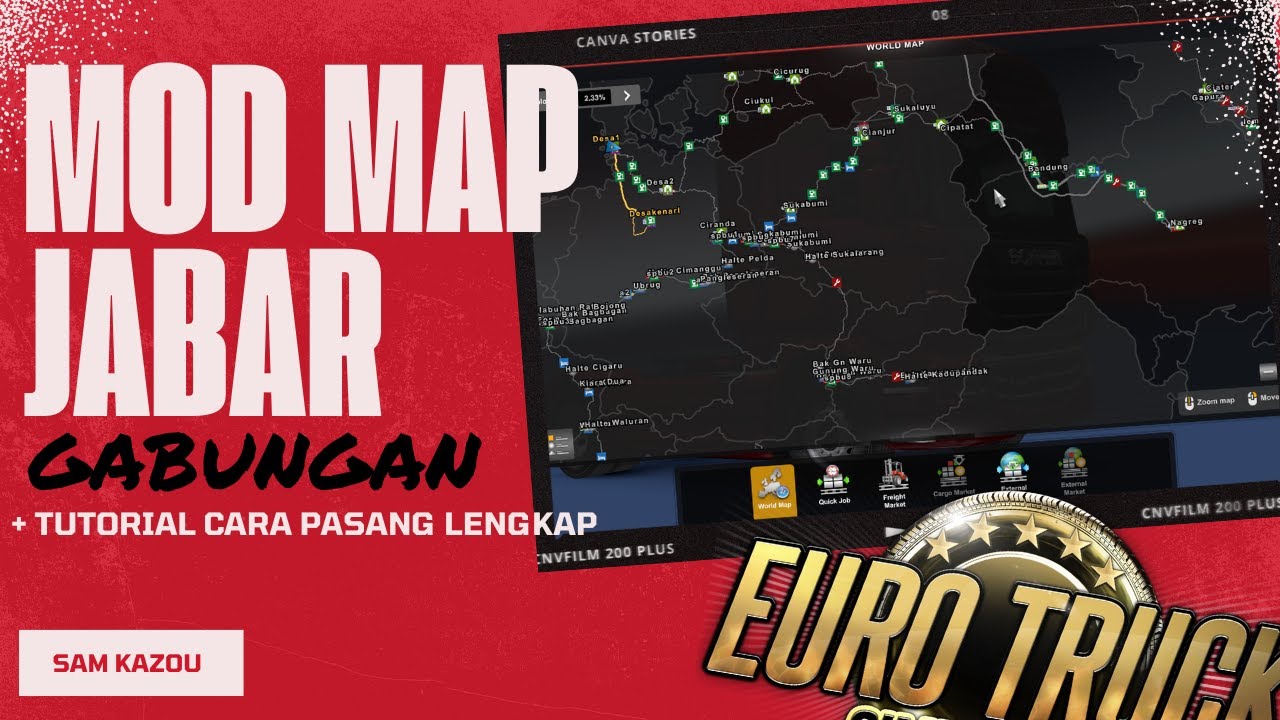 Share Mod Map Free ETS2 Map Jawa Barat Gabungan + Tutorial Cara Pasang ...