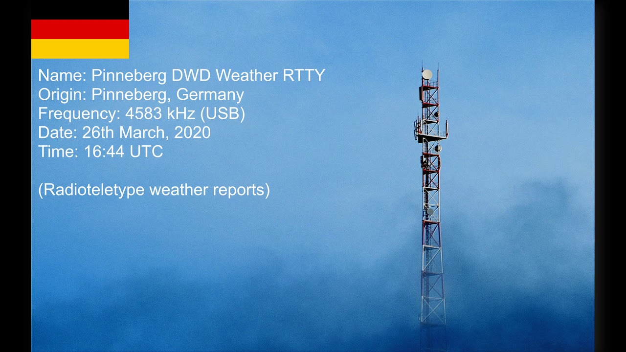 Pinneberg DWD weather RTTY (4583 kHz) on 26th March, 2020 - YouTube
