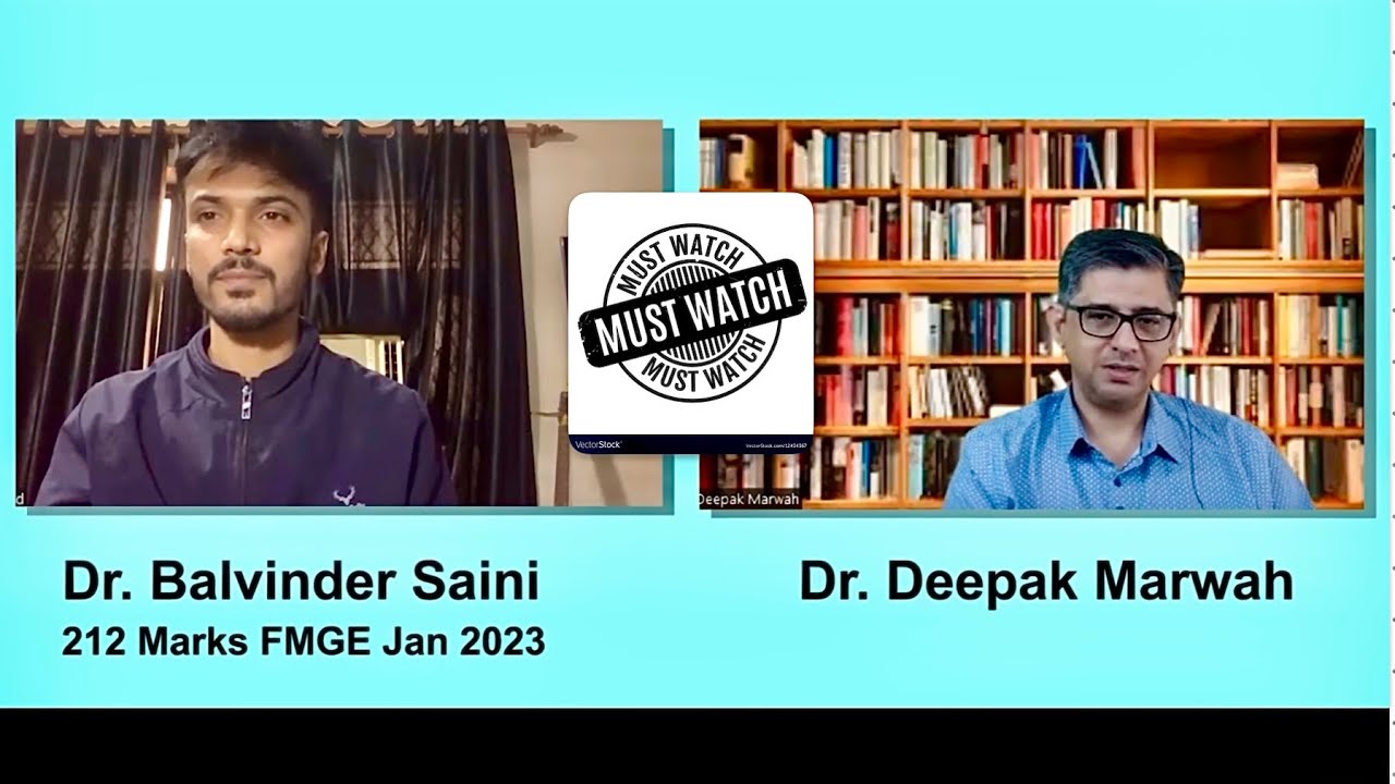 212 FMGE JAN'23 score | Full interview with Dr. Deepak marwah sir ...