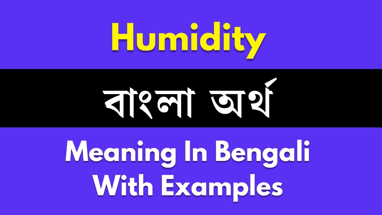Humidity Meaning In Bengali Humidity 