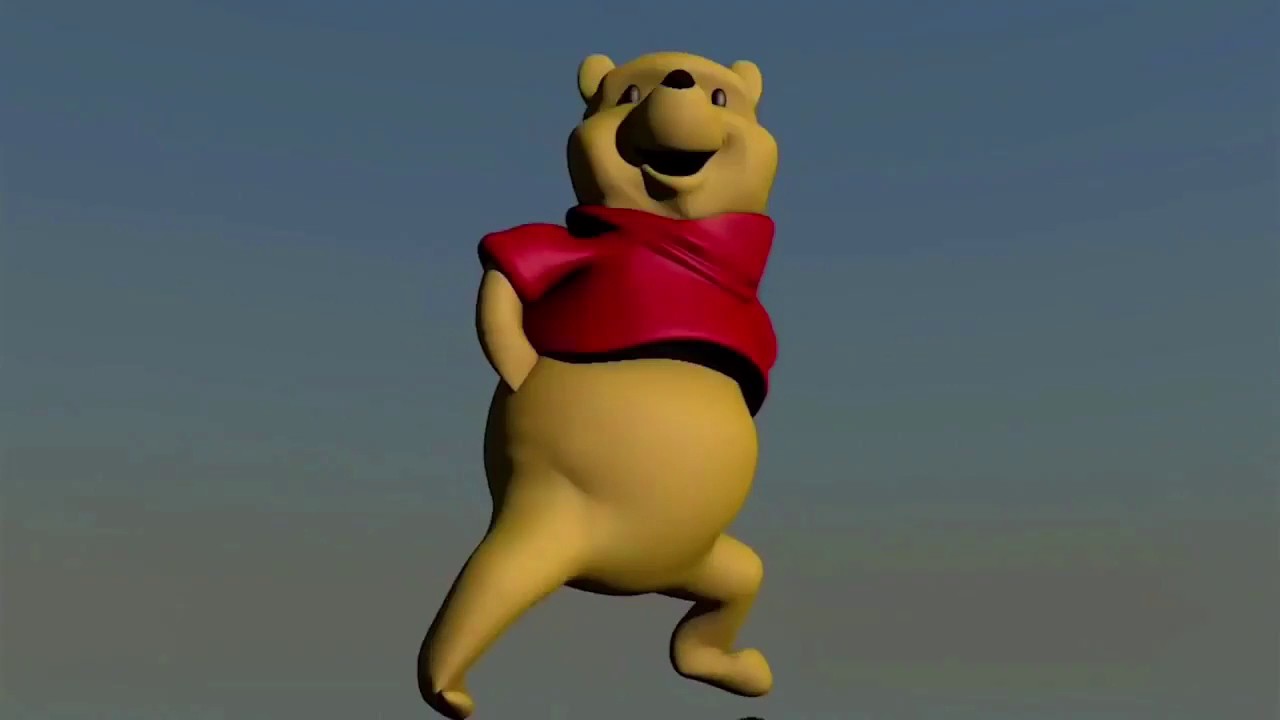 Winnie the Pooh dancing to the SpongeBob Theme Song - YouTube