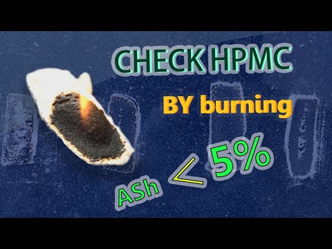 HPMC Ash content rate check by burning