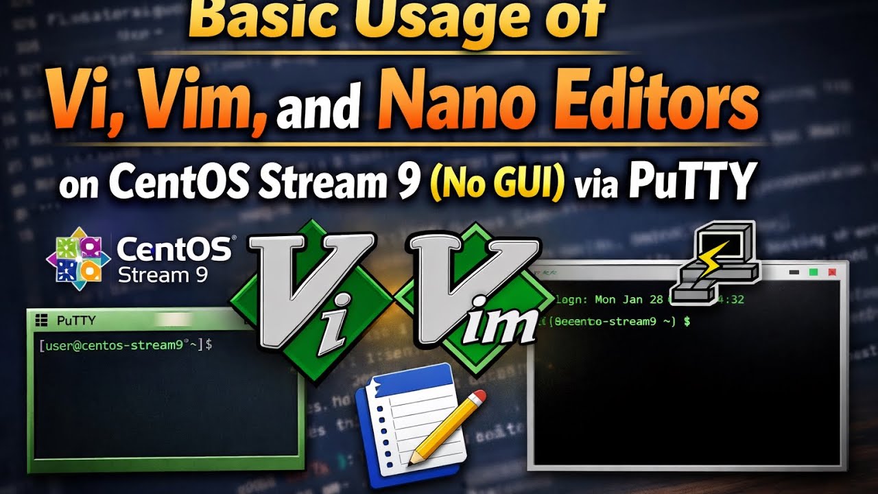 Basic Usage of Vi, Vim, and Nano Editors on CentOS Stream 9 (No GUI ...