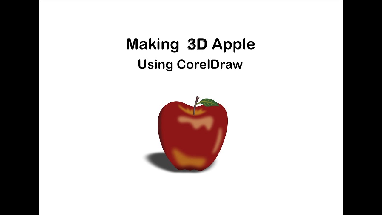 Making 3D Apple Using CorelDraw - YouTube