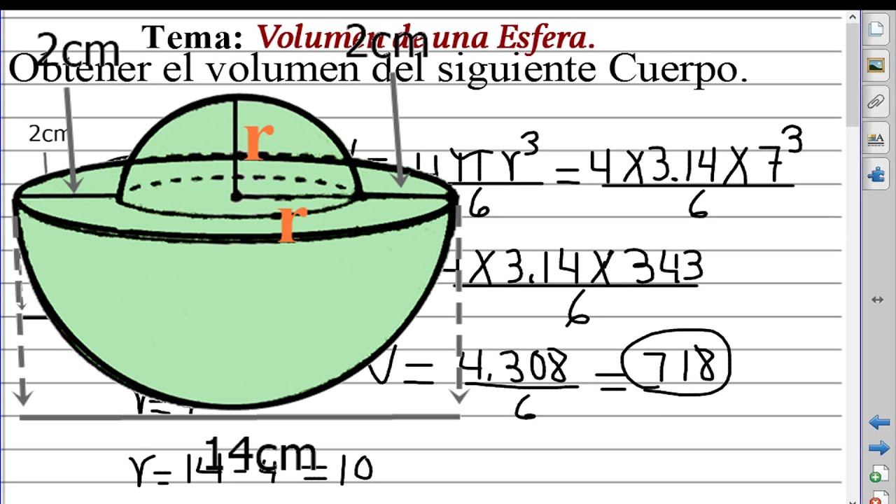 Volumen de una SemiEsfera. - YouTube