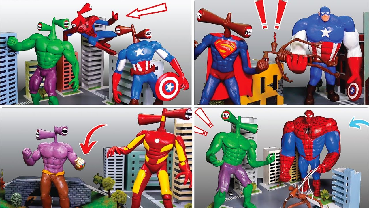 Making All SIREN HEAD Superheroes with Polymer Clay - Diorama ...