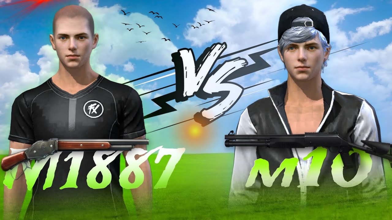 "M1887 vs M10:- Best Shotgun Showdown in Free Fire! 💥||#freefire # ...