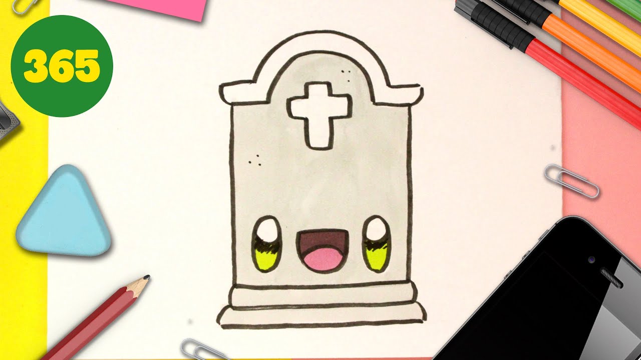 COMMENT DESSINER UNE TOMBE KAWAII 🧡 Dessins kawaii facile 🧡 - YouTube