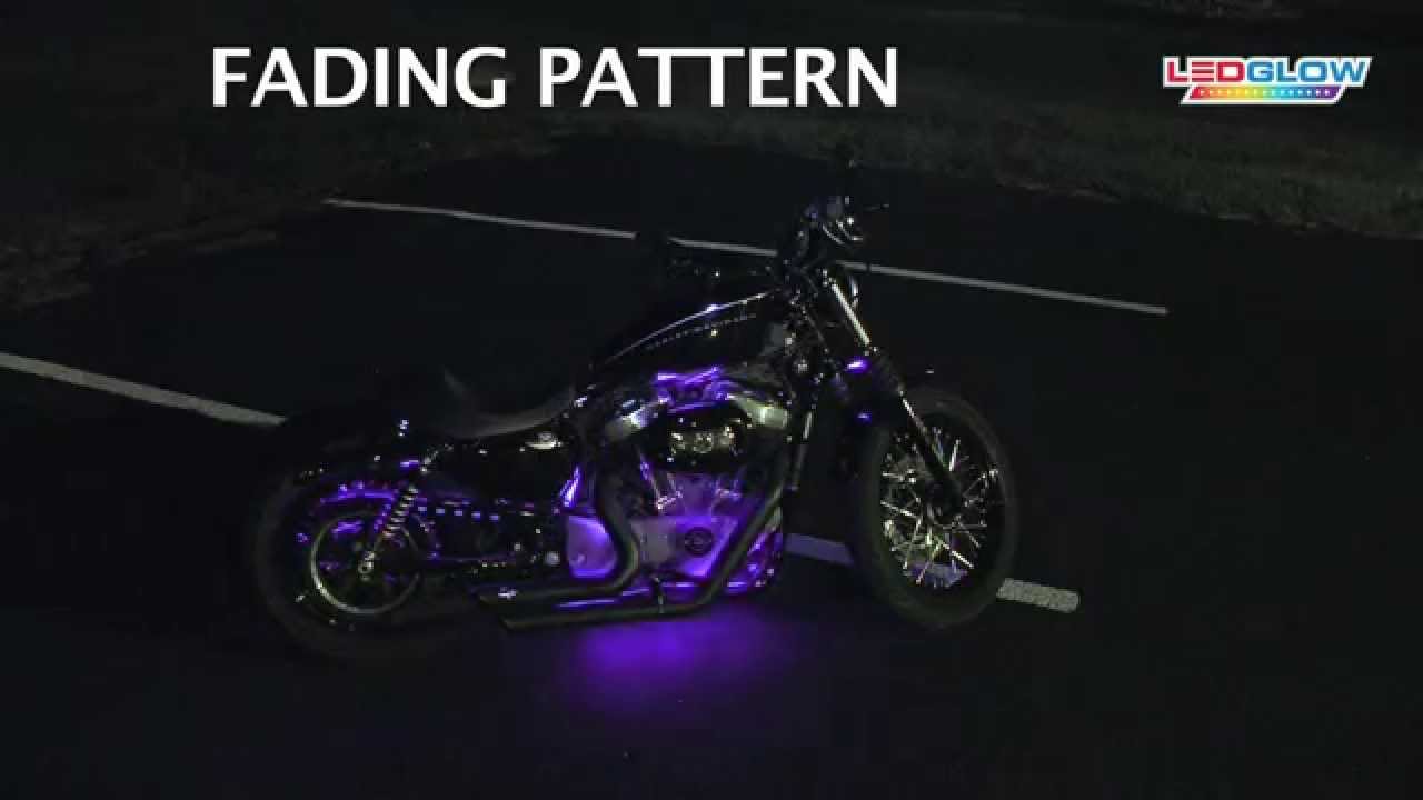 Purple LED Flexible Motorcycle Lighting Kit - YouTube