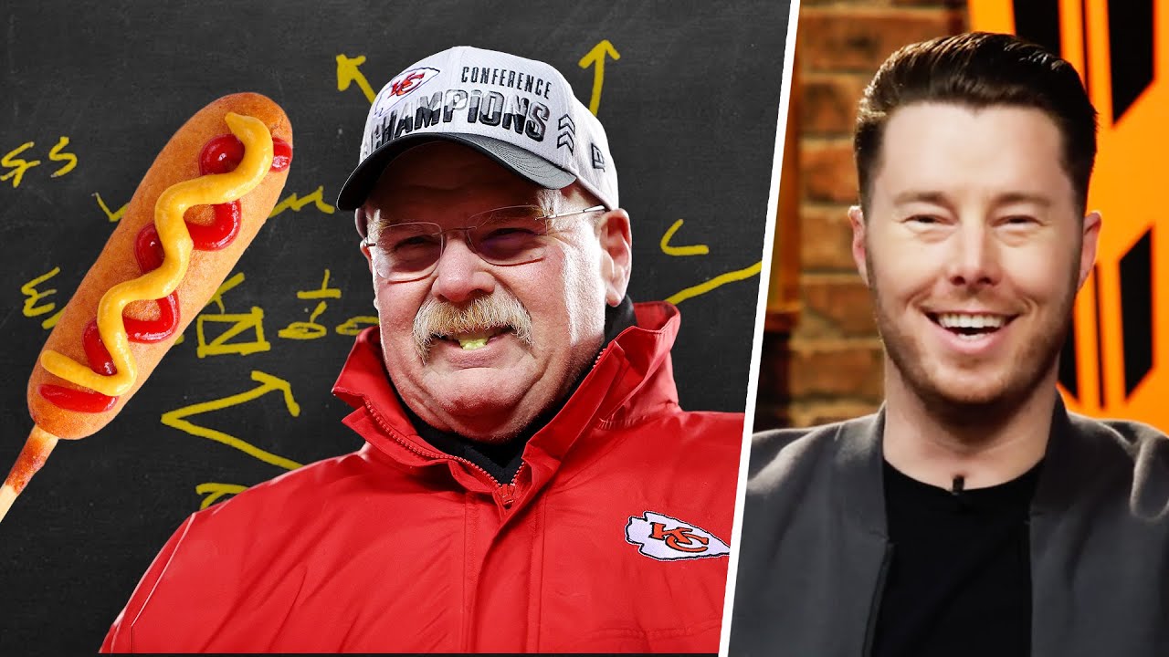 Andy Reid Names Plays After Food & Cartoons - YouTube